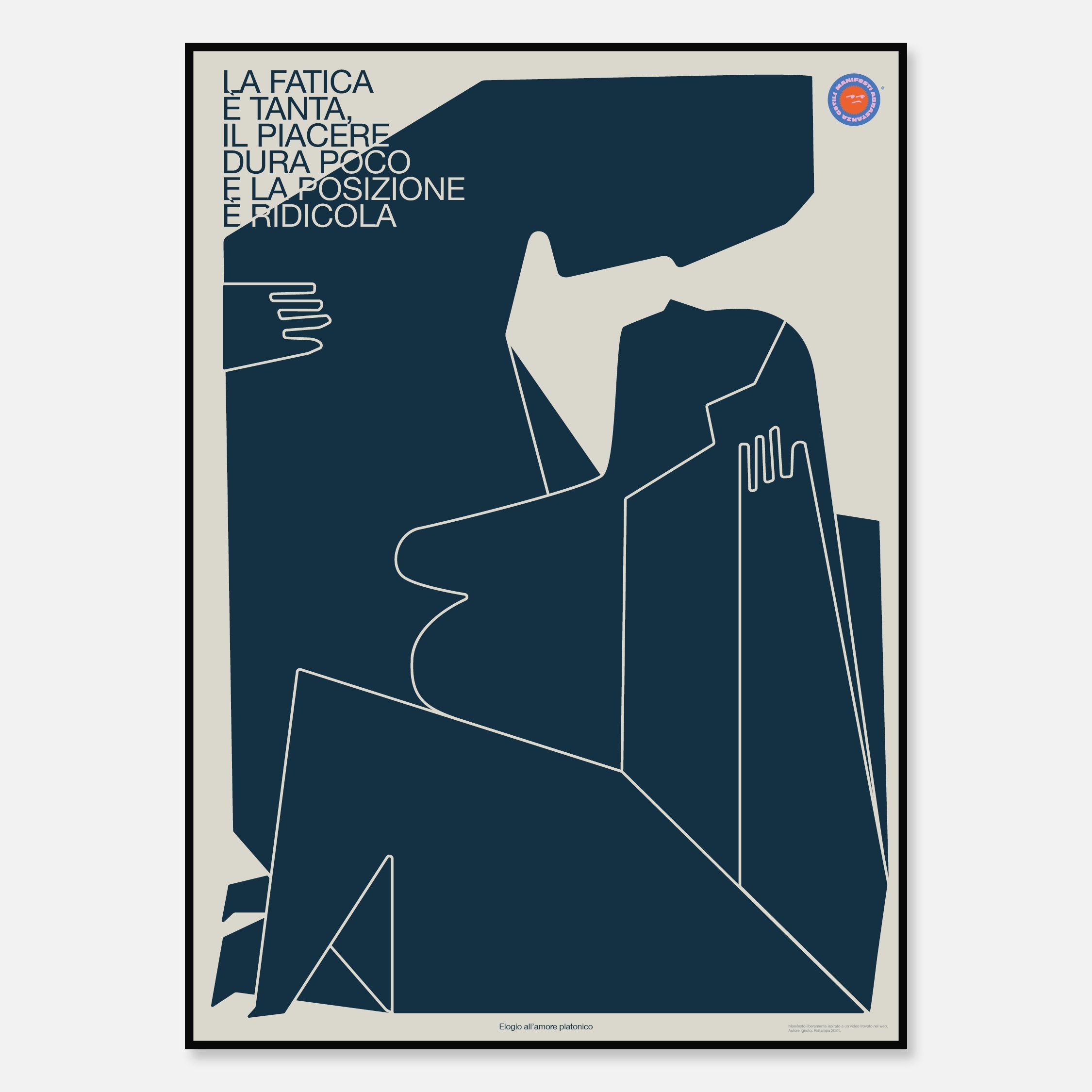 Poster La fatica è tanta [Blu] - Poster per arredare casa - Manifesti ...