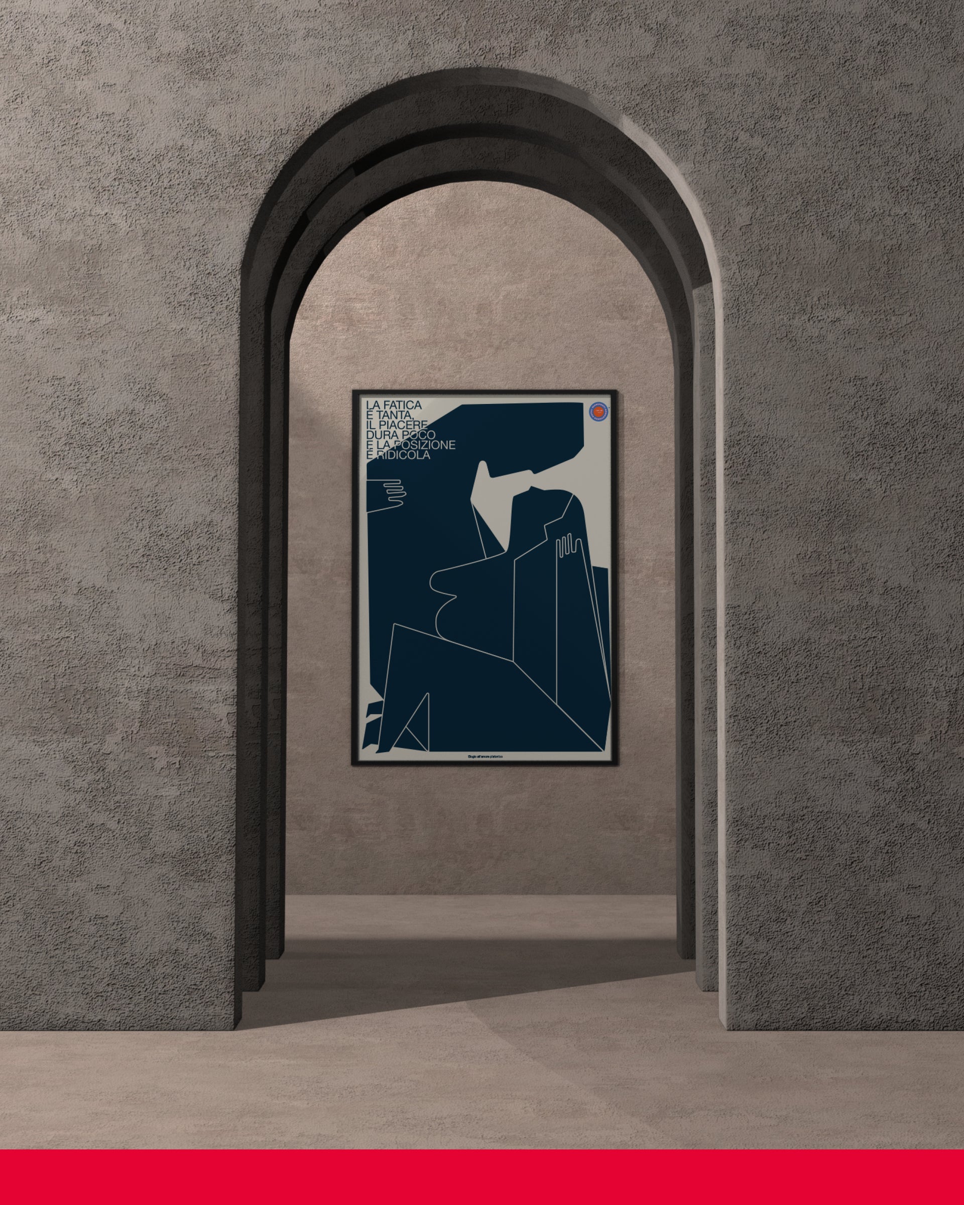 Poster La fatica è tanta [Blu] - Manifesti Abbastanza Ostili