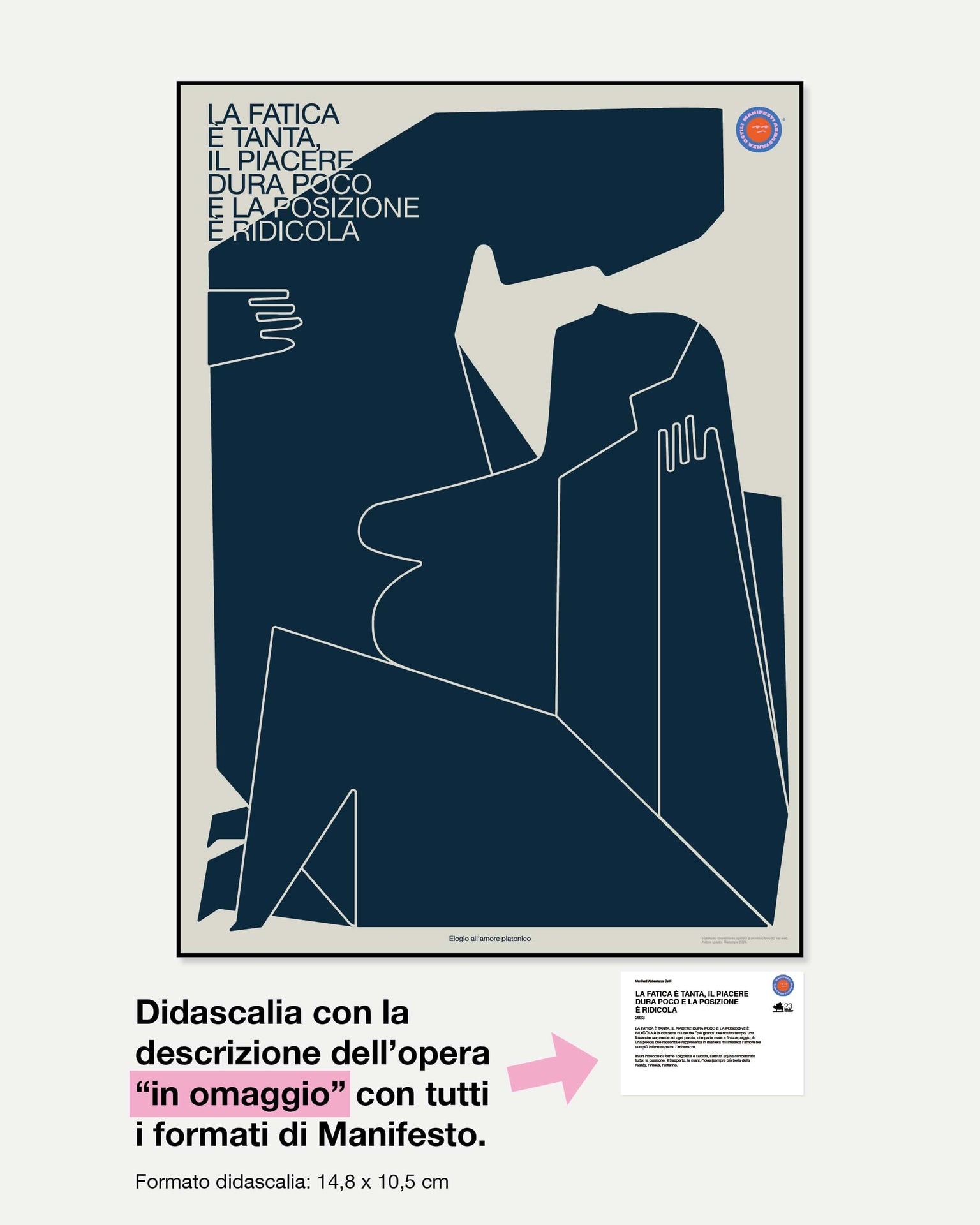 Poster La fatica è tanta [Blu] - Manifesti Abbastanza Ostili